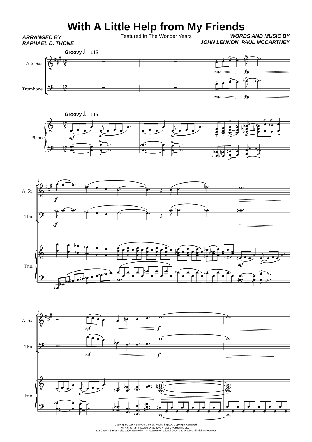 With A Little Help From My Friends (arr. Raphael D. Thöne) by Joe ...