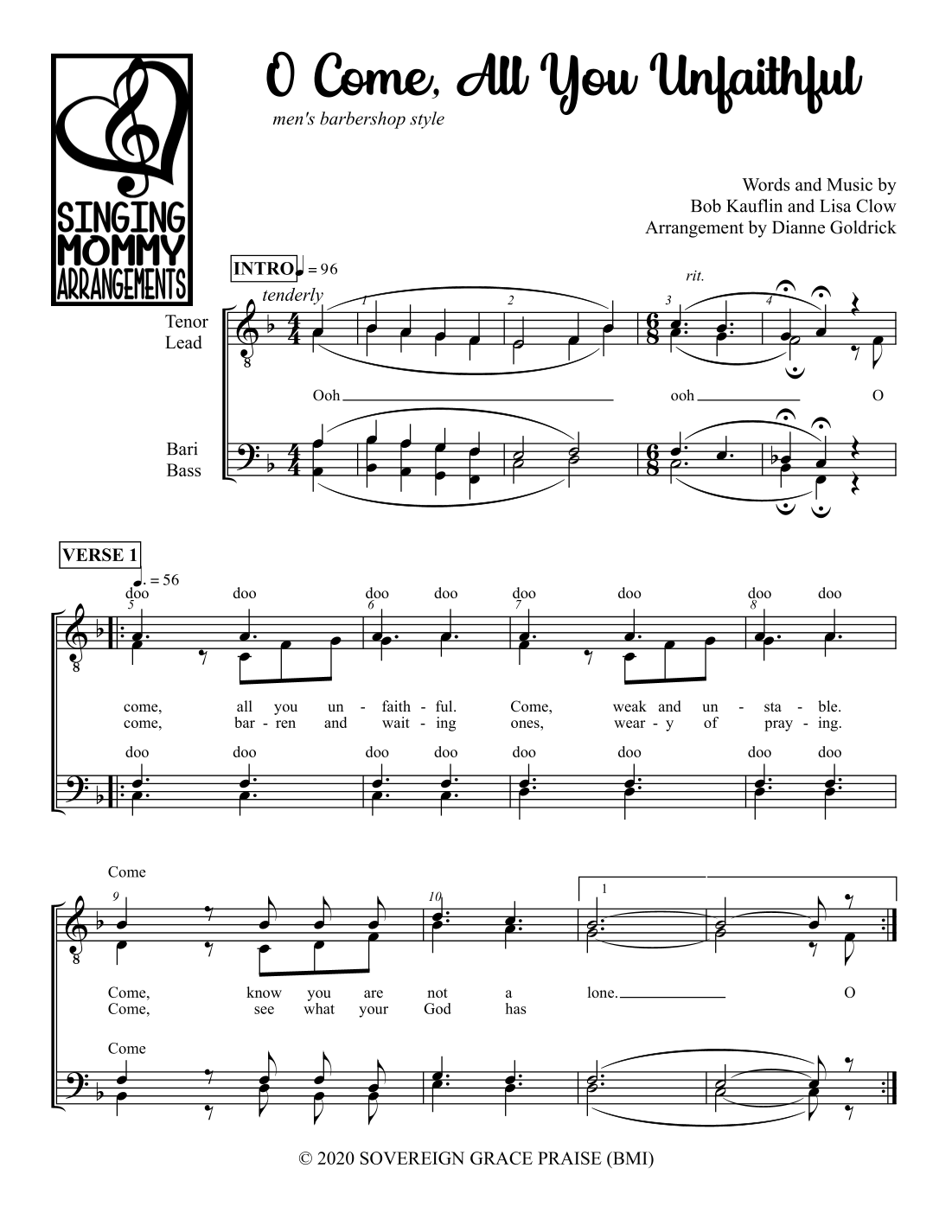 O Come All You Unfaithful (arr. Dianne Goldrick) by Sovereign Grace ...