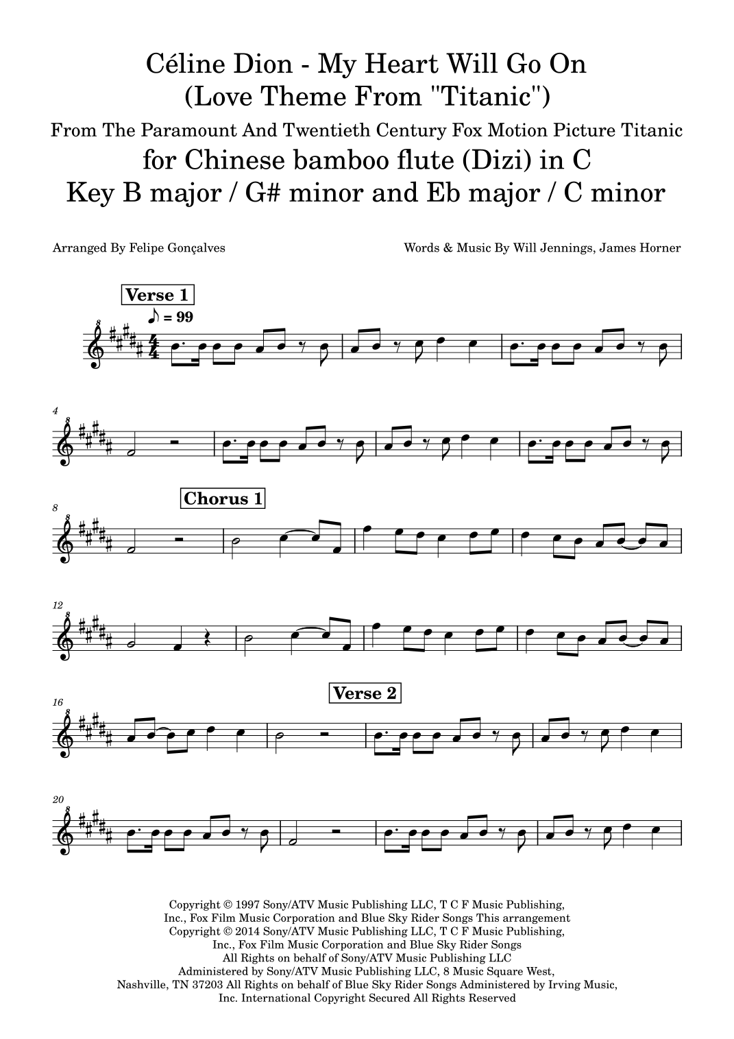 My Heart Will Go On (Love Theme From 'titanic') (arr. Felipe Gonçalves ...