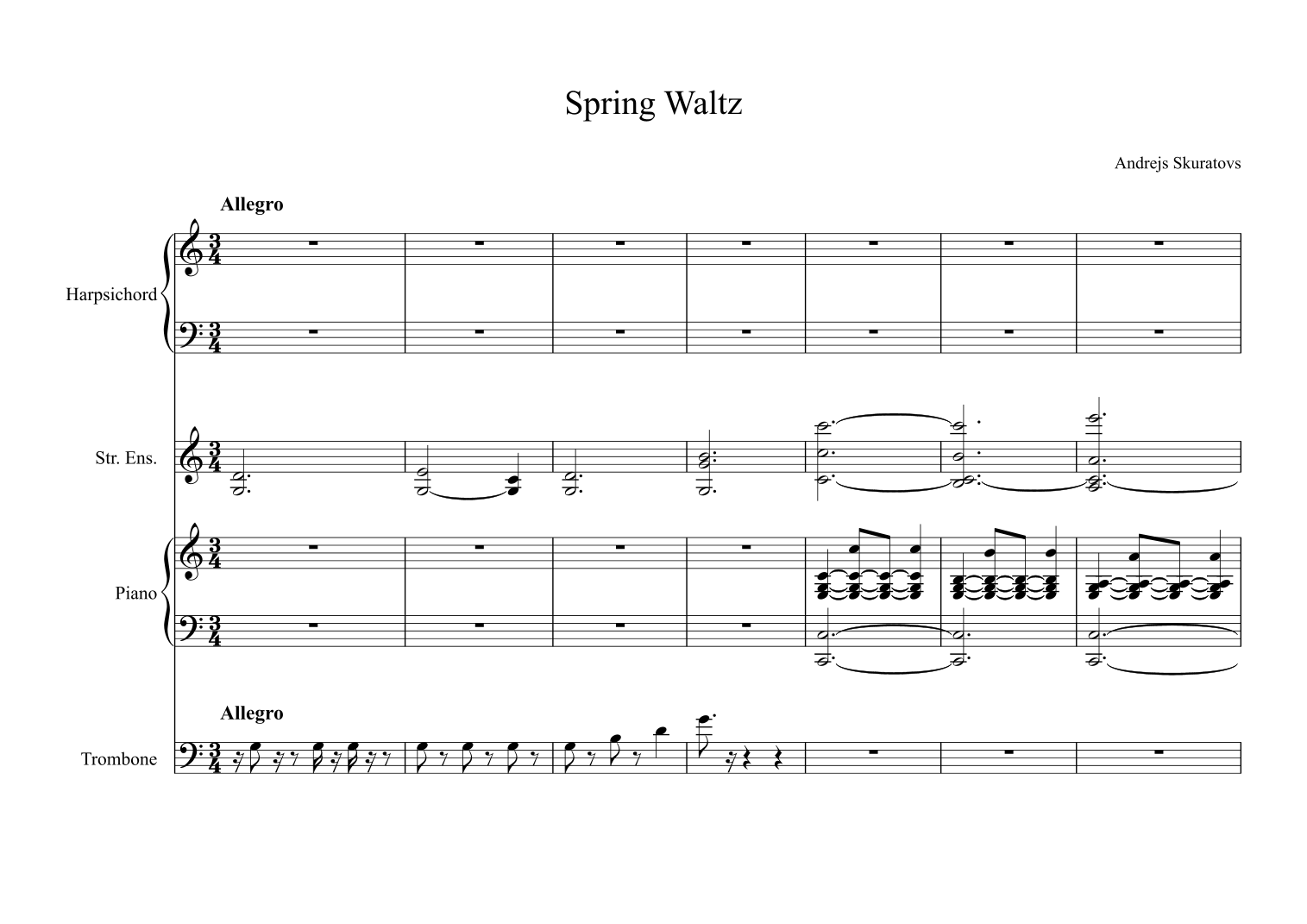 Spring Waltz in C major, Op. 3: Allegro by Andrejs Skuratovs (Skuratov ...