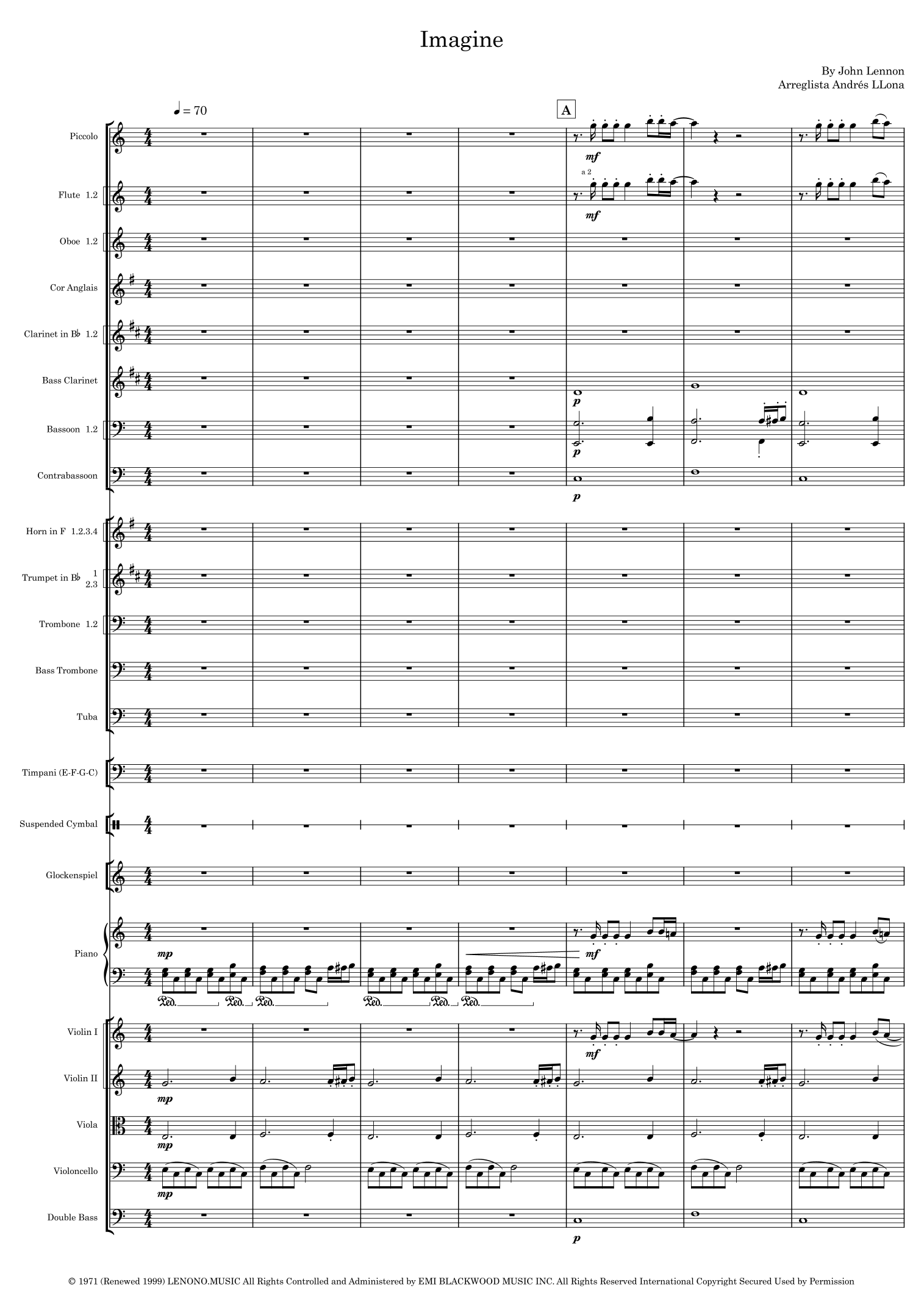 Imagine (arr. Andrés LLona) von David Archuleta Noten zum ...