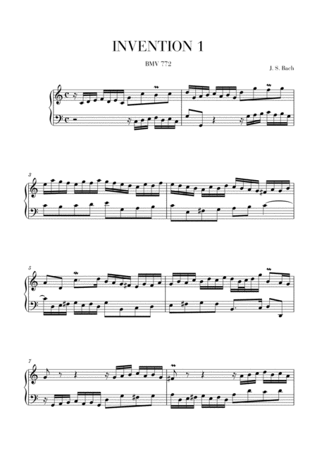 Bach - Invention 1 in C major (BWV 772) (arr. Cadenza Editions) by ...