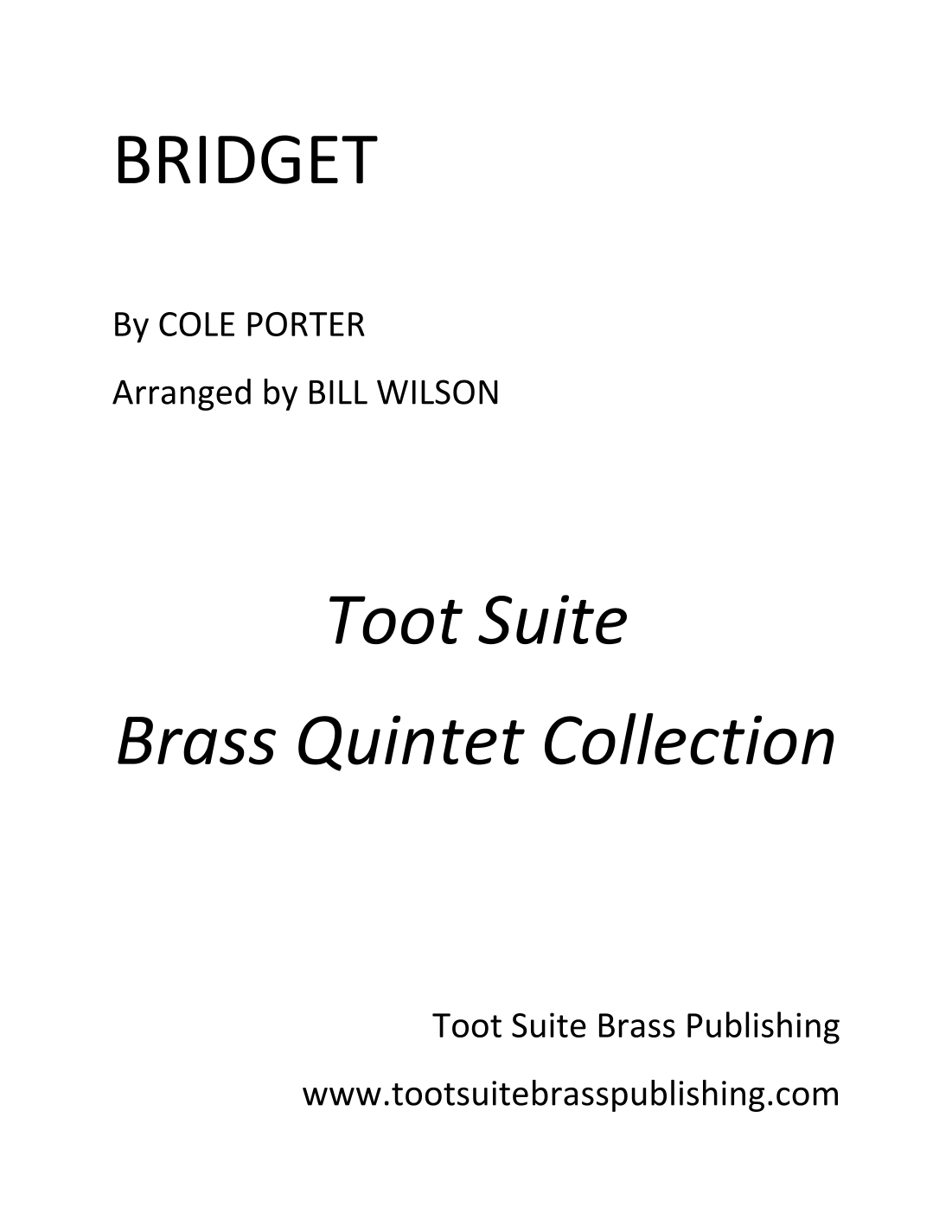 Bridget (arr. Bill Wilson) por Cole Porter Partituras para Conjunto ...