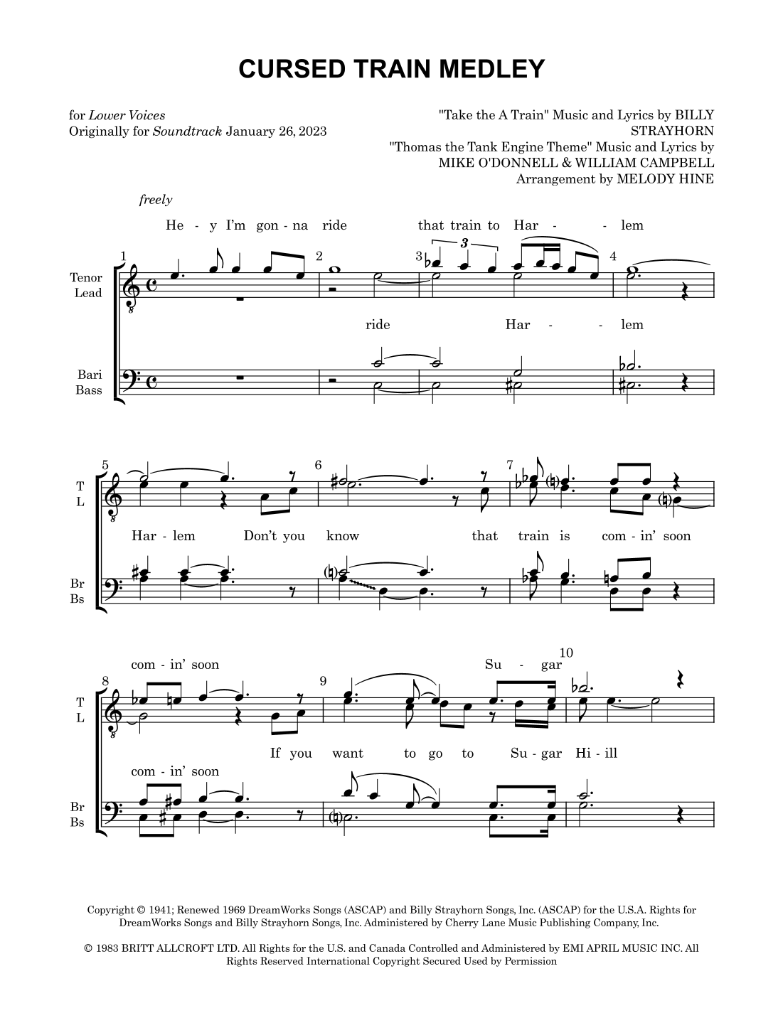 Medley: Take The "A" Train with Thomas Theme (arr. Melody Hine) by ...