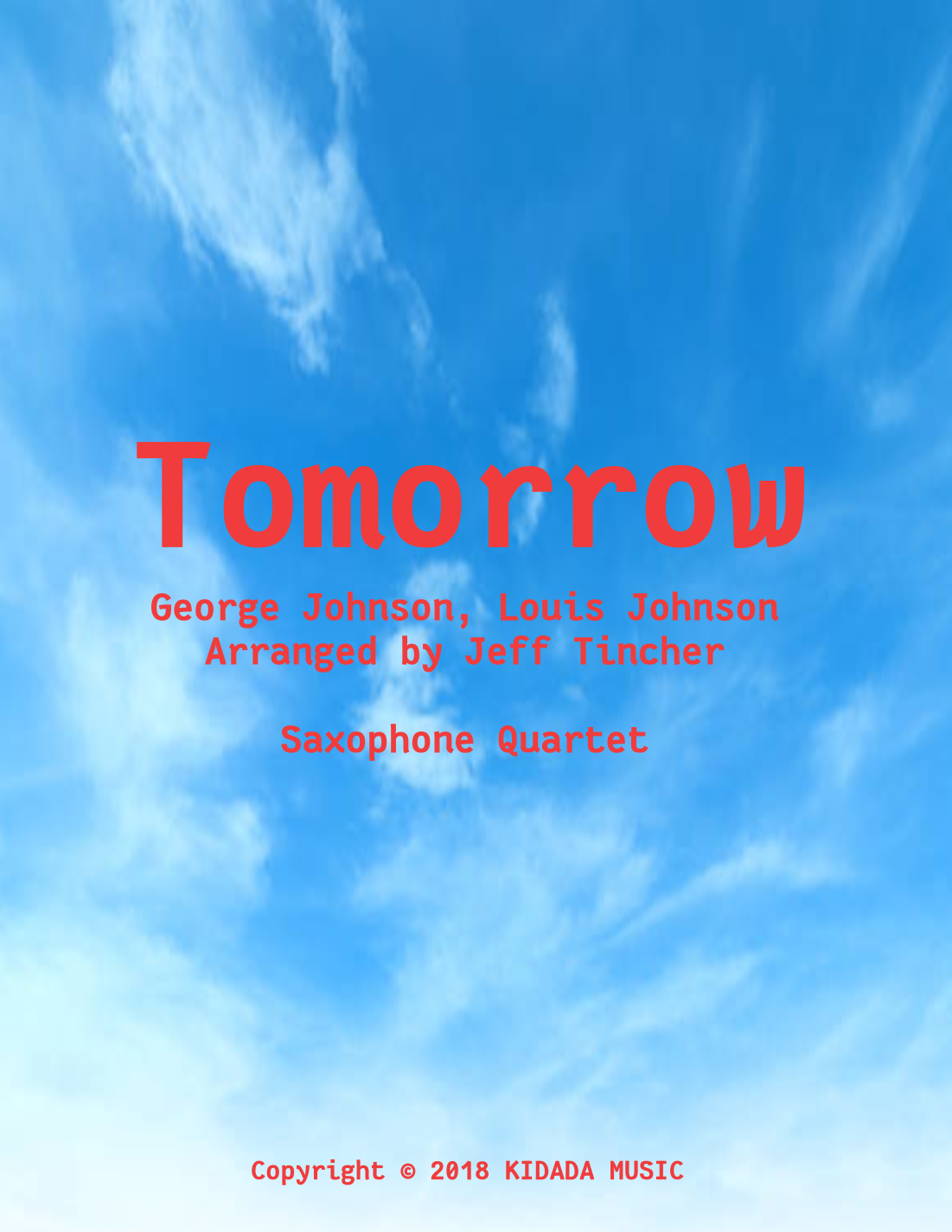 Tomorrow (arr. Jeff Tincher) by The Brothers Johnson Sheet Music for ...