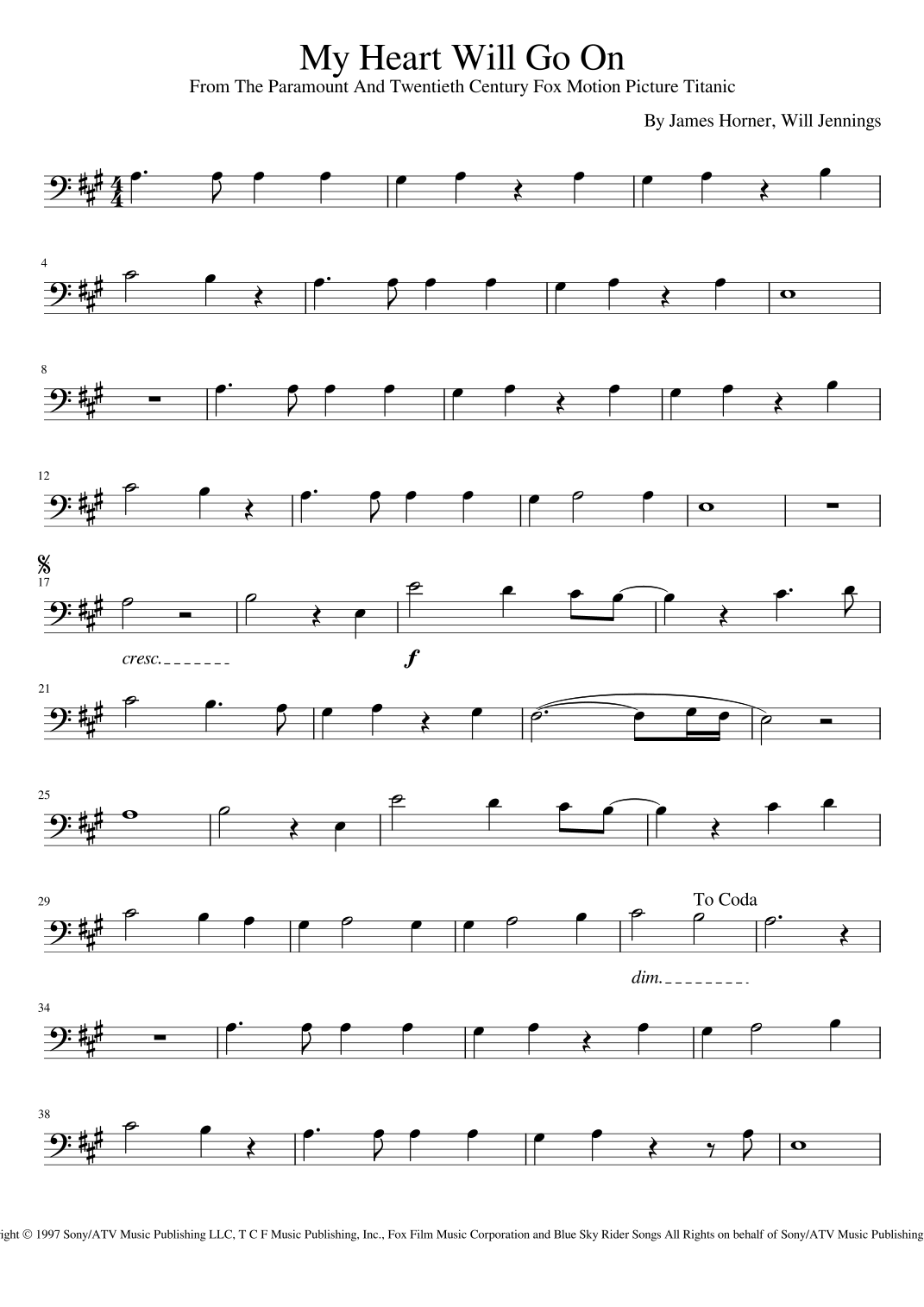 My Heart Will Go On (Love Theme From 'titanic') (arr. Brian Myers) by ...