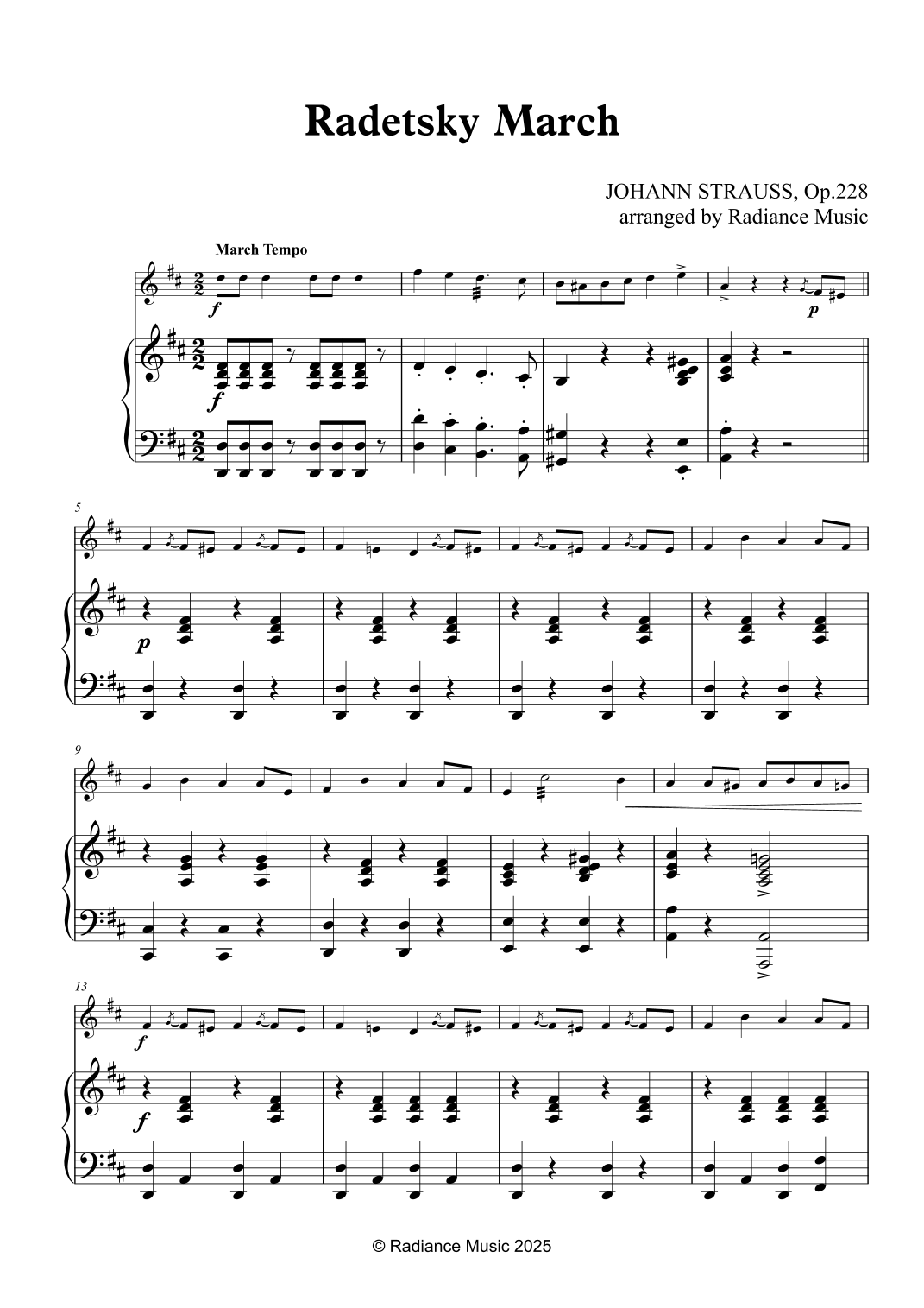 [Piano accompaniment] Radetsky March from Graded Music for Tuned ...