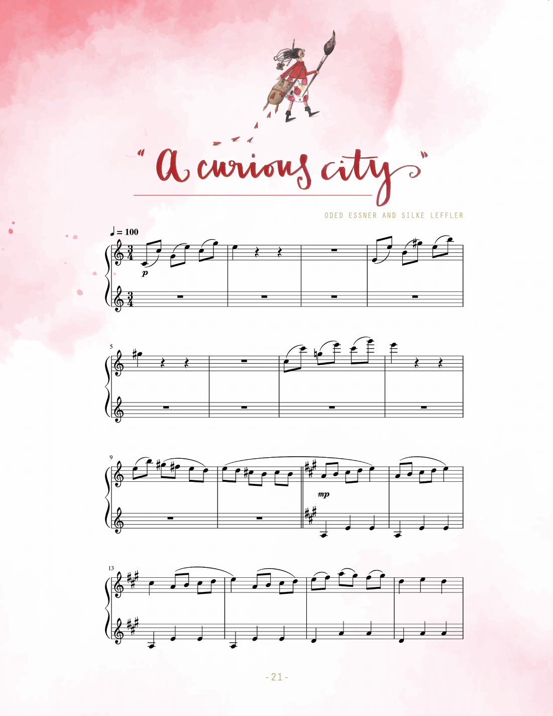 A Curious City Sheet Music | Oded Essner and Silke Leffler | Piano Solo