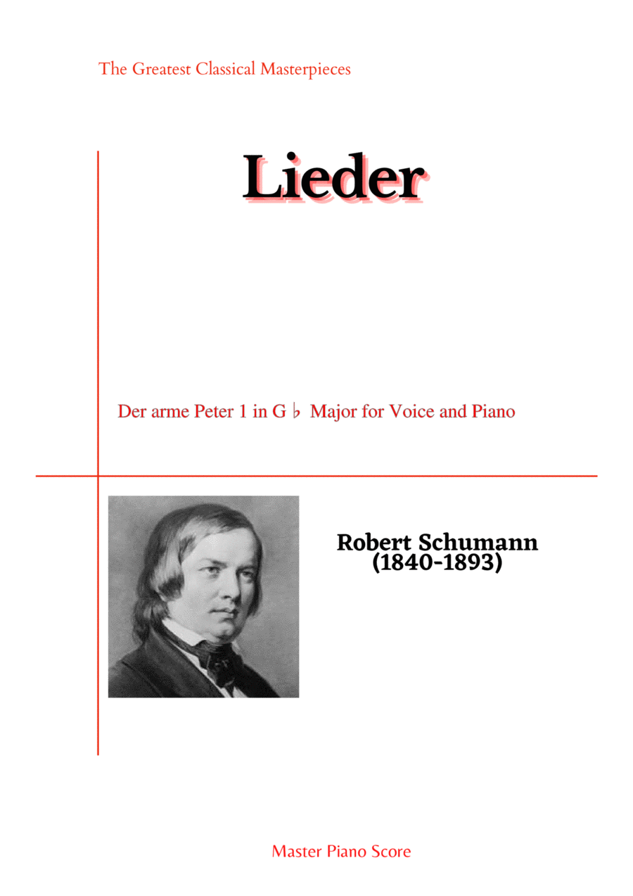 Schumann-Der arme Peter 1 in G? Major for Voice and Piano (arr. MPS) by ...