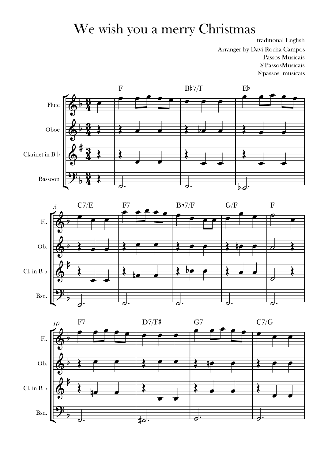 We wish you a merry Christmas (arr. Davi Rocha Campos) by Davi Rocha ...