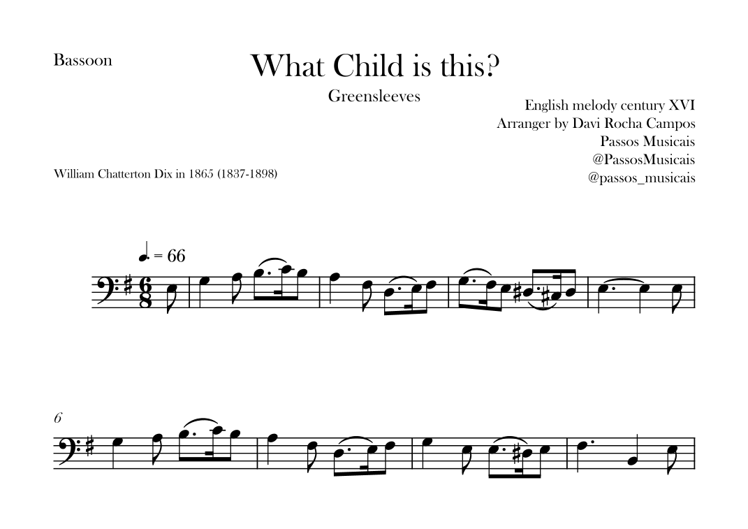 What Child is this? (Greensleeves) (arr. Davi Rocha Campos) by Davi ...