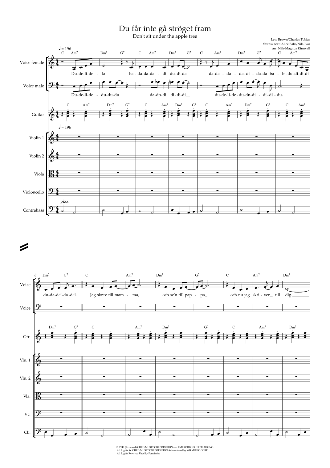 Don't Sit Under The Apple Tree (With Anyone Else But Me) (arr. Nils ...