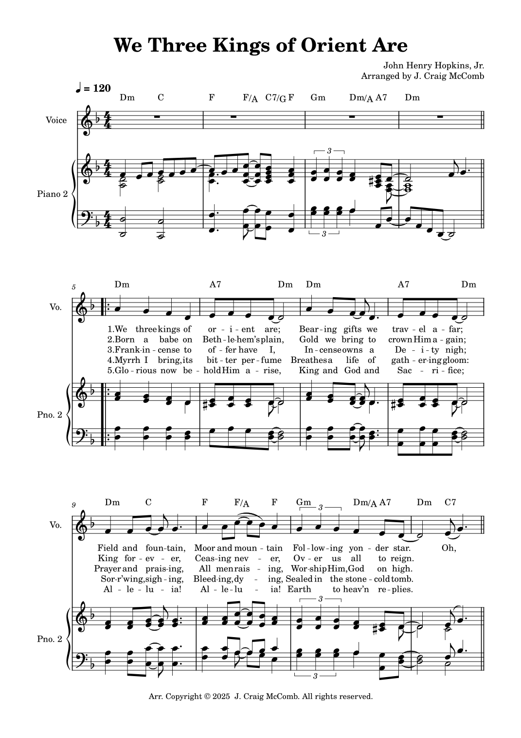 We Three Kings Of Orient Are (arr. J. Craig McComb) by John Henry ...