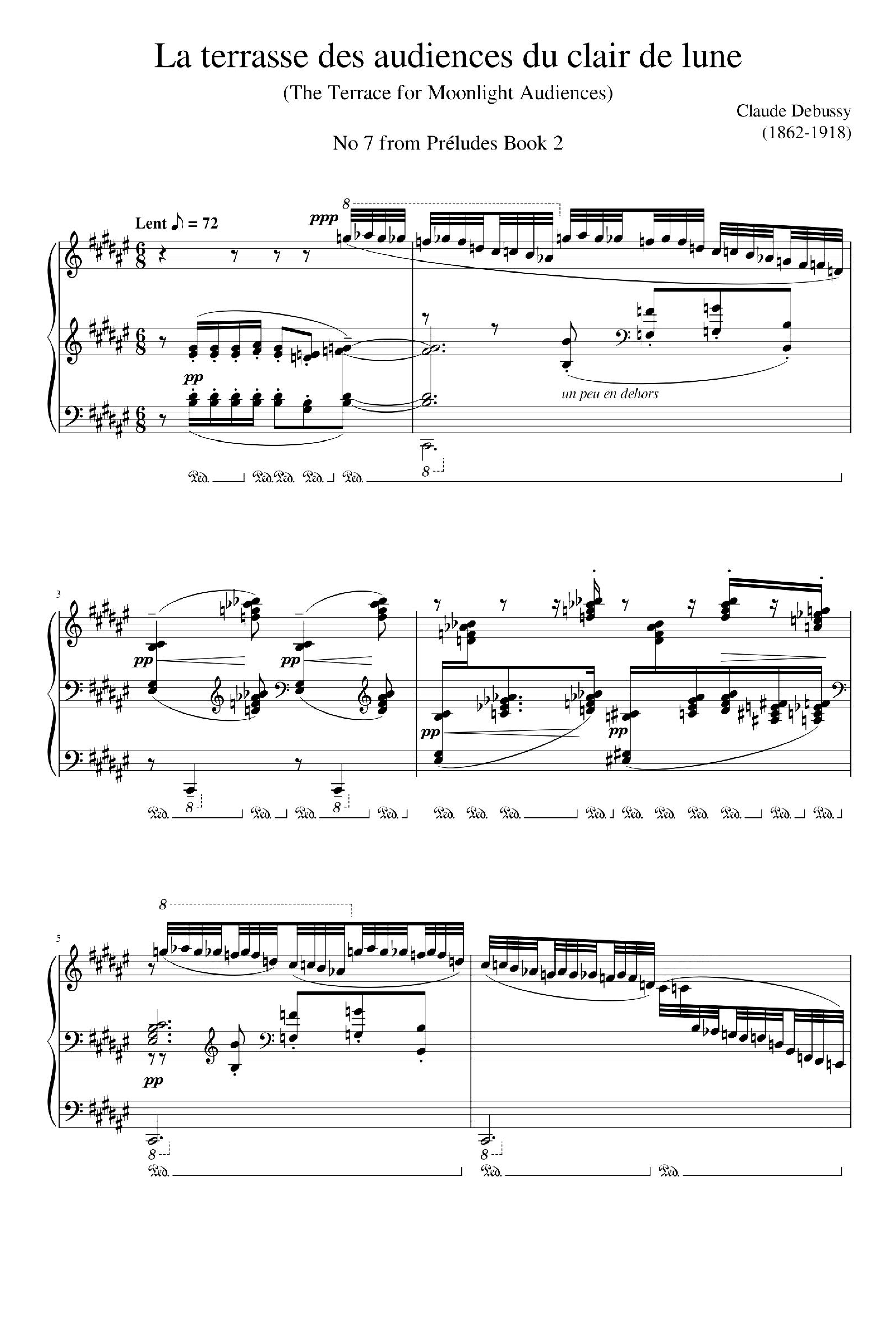 La terrasse des audiences du clair de lune - Claude Debussy (arr ...