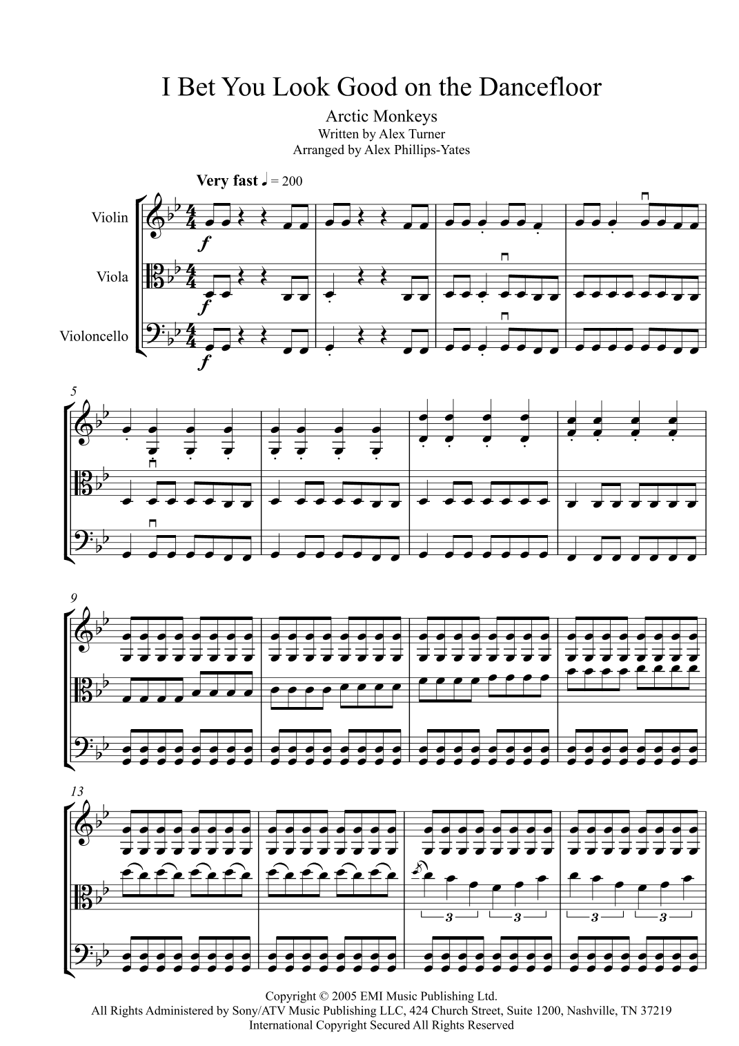 I Bet You Look Good On The Dancefloor (arr. Alex Phillips-Yates) by ...