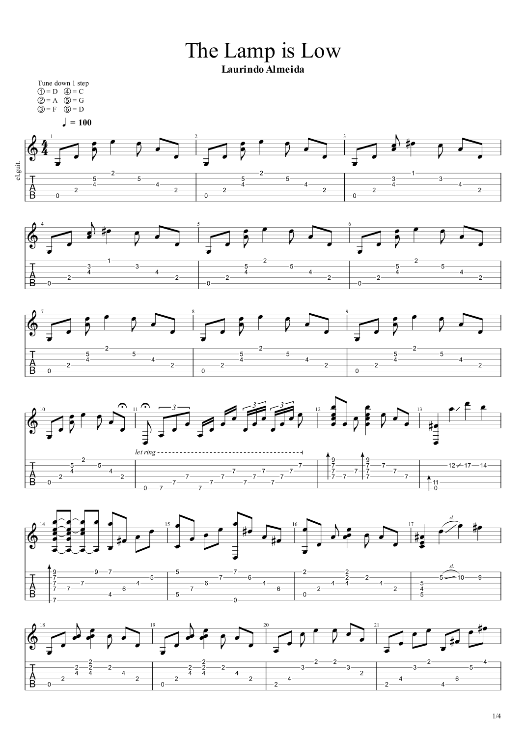 Lamp Is Low (arr. pewpewLesay) by Ella Fitzgerald Sheet Music for ...