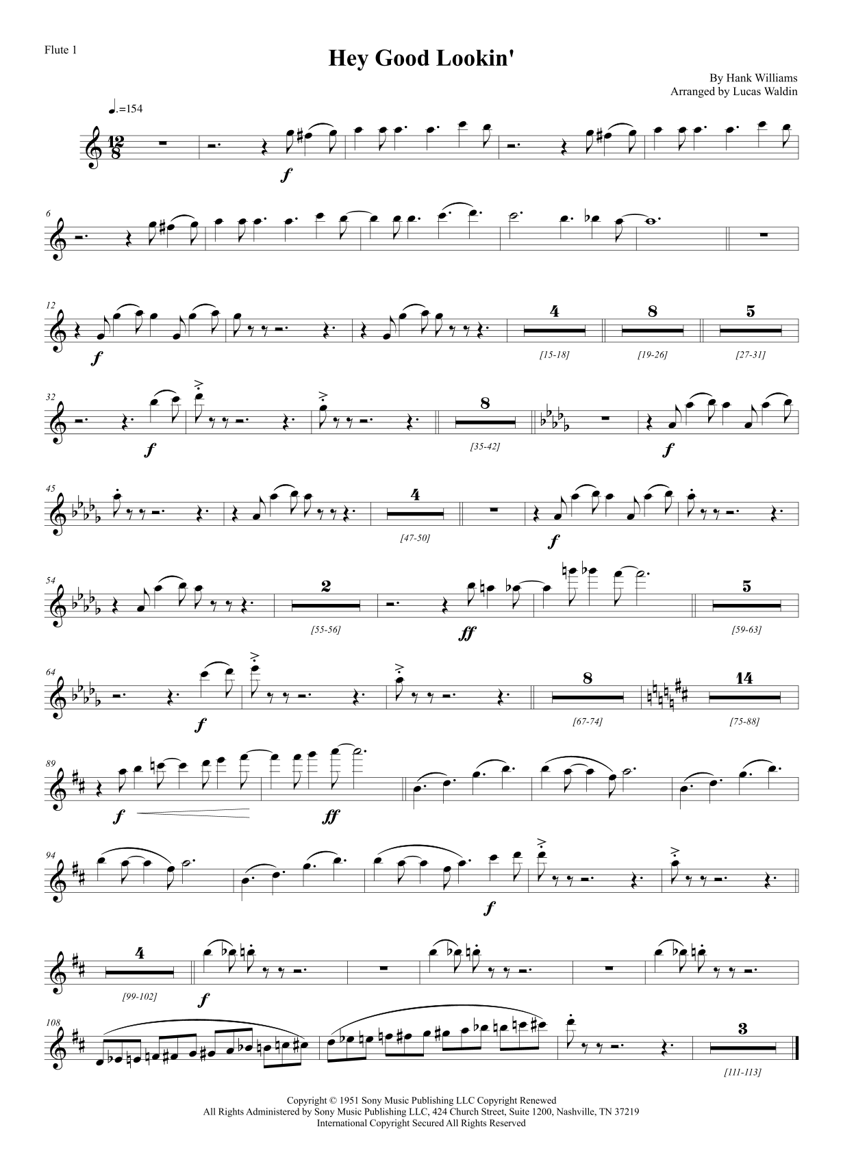 Hey, Good Lookin' (arr. Lucas Waldin) by Hank Williams Sheet Music for ...