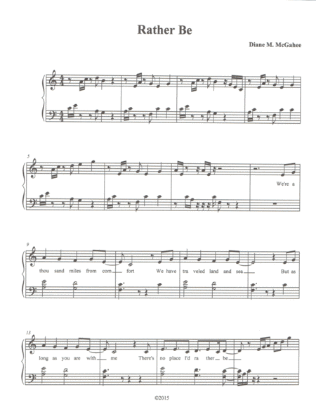 Rather Be (arr. Diane M. McGahee) by Clean Bandit Feat. Jess Glynne ...