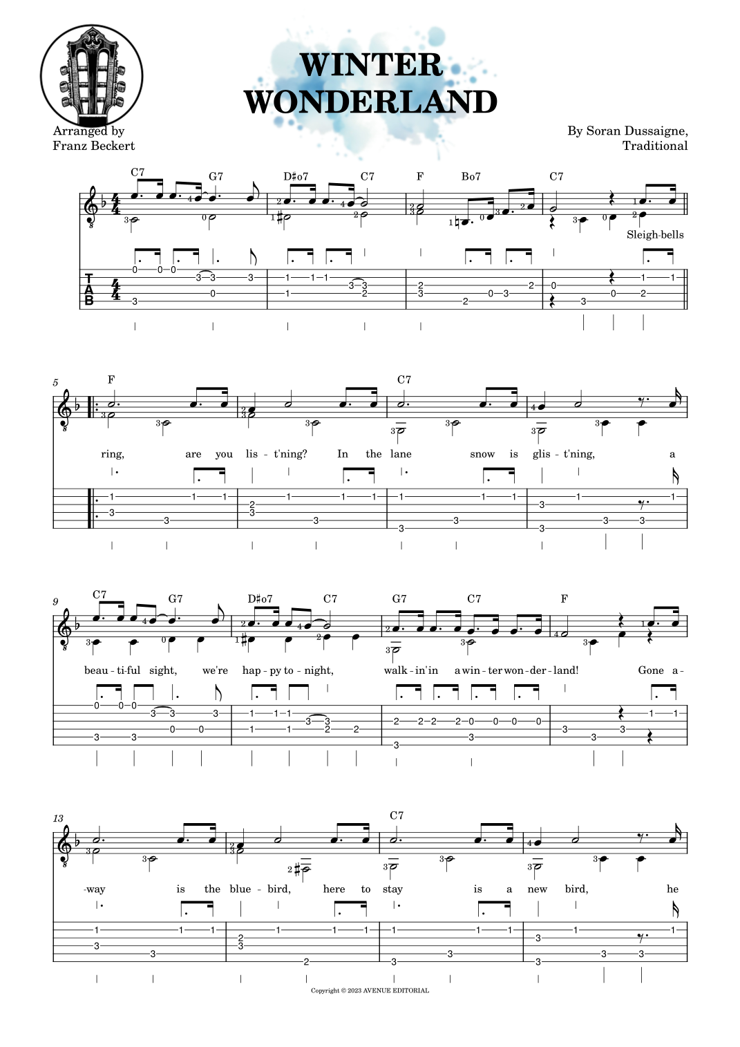 Winter Wonderland (arr. Franz Beckert) by Traditional Sheet Music for ...
