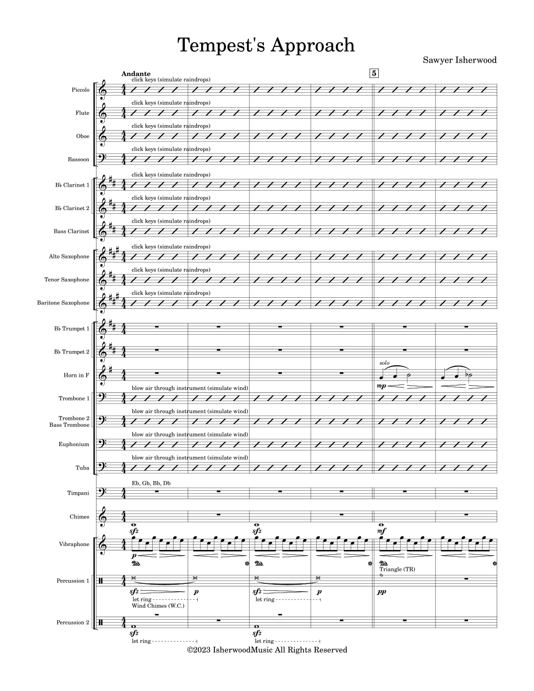 Tempest's Approach Sheet Music | Sawyer Isherwood | Concert Band