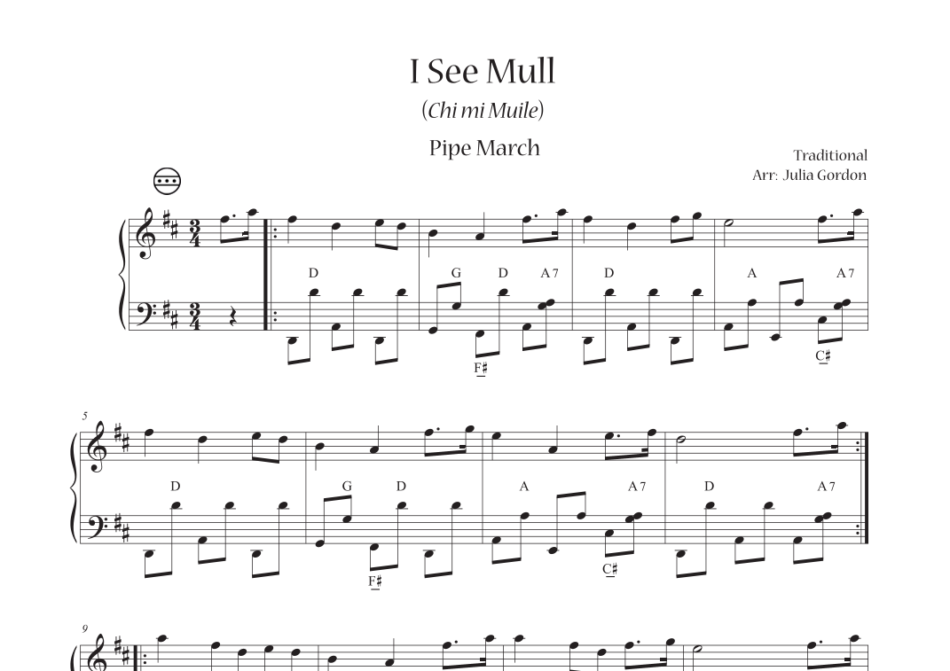 I See Mull (Chi mi Muile) (arr. Julia Gordon) by Traditional Sheet ...