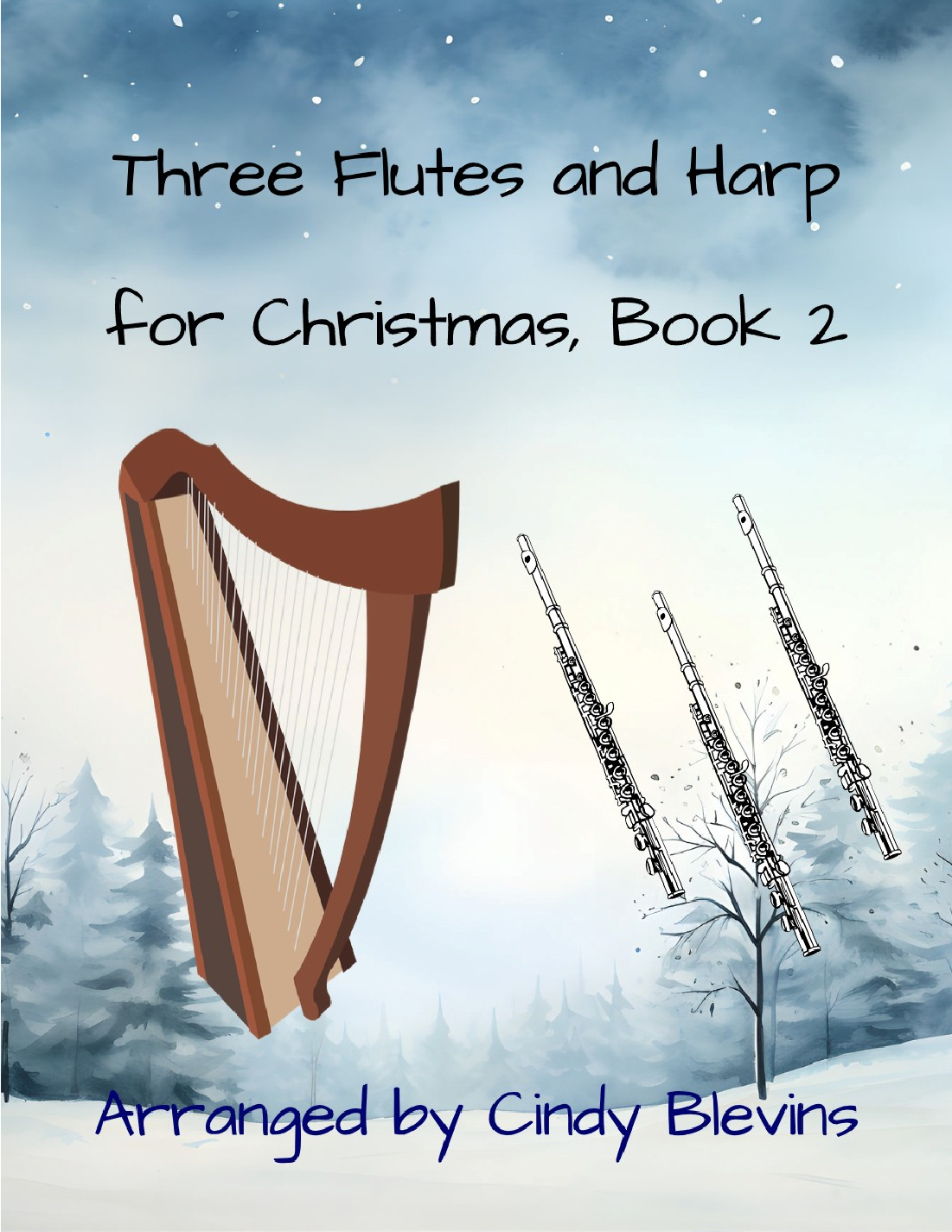 Three Flutes and Harp for Christmas, Book 2 (12 Arrangements) (arr ...