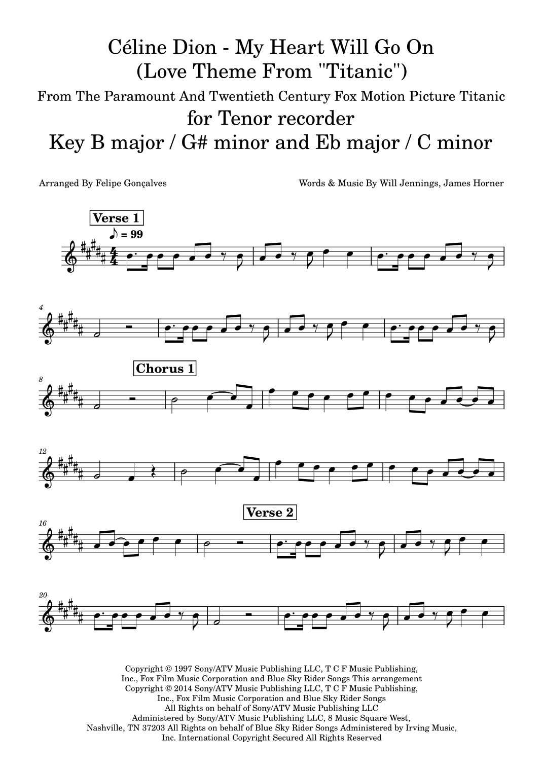 My Heart Will Go On (Love Theme From 'titanic') (arr. Felipe Gonçalves ...