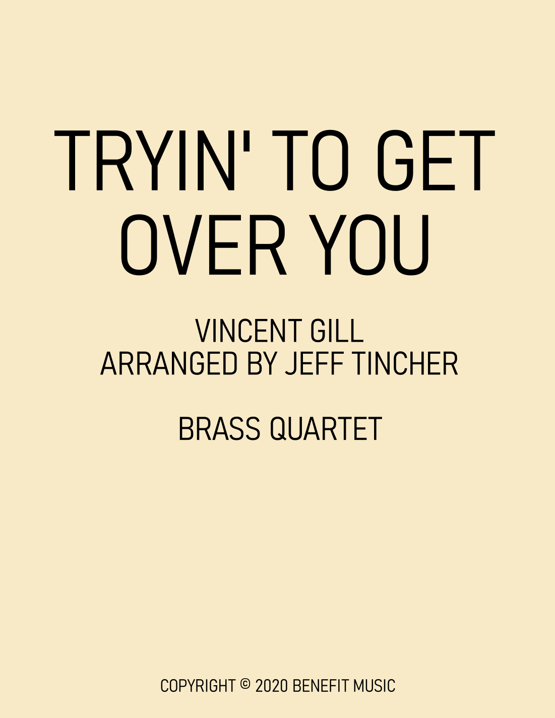 Tryin To Get Over You (arr. Jeff Tincher) by Vince Gill Sheet Music for ...