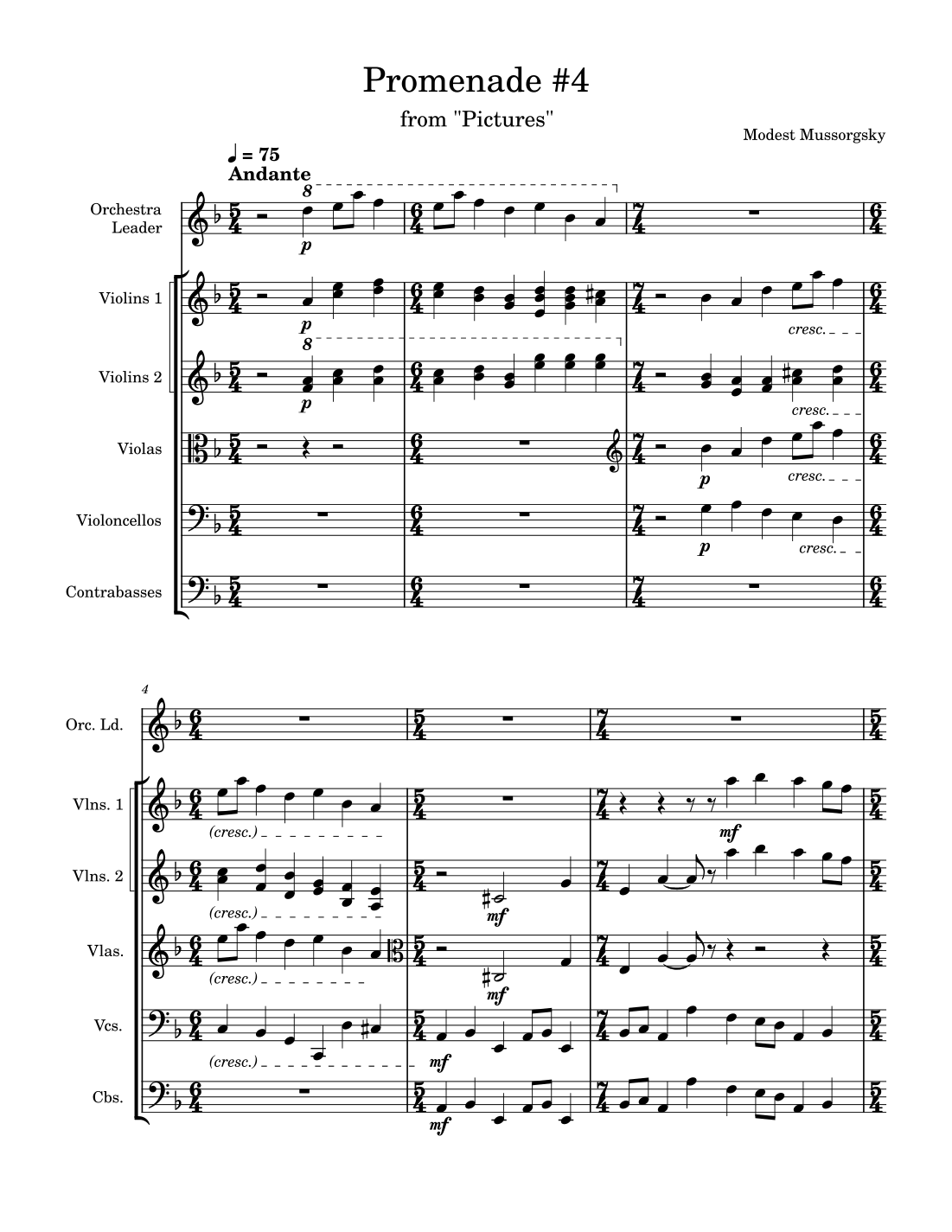 Promenade #4 from "Pictures at an Exhibition" (arr. Gabriel Nicholas ...