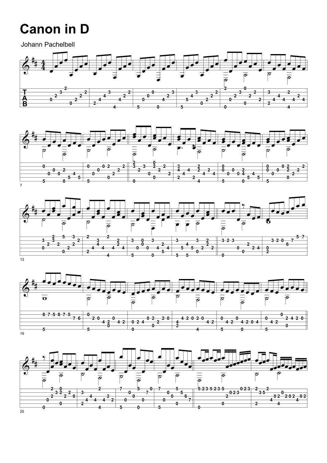 Canon in Dropped D (arr. Guido Menestrina) por Guido Menestrina ...