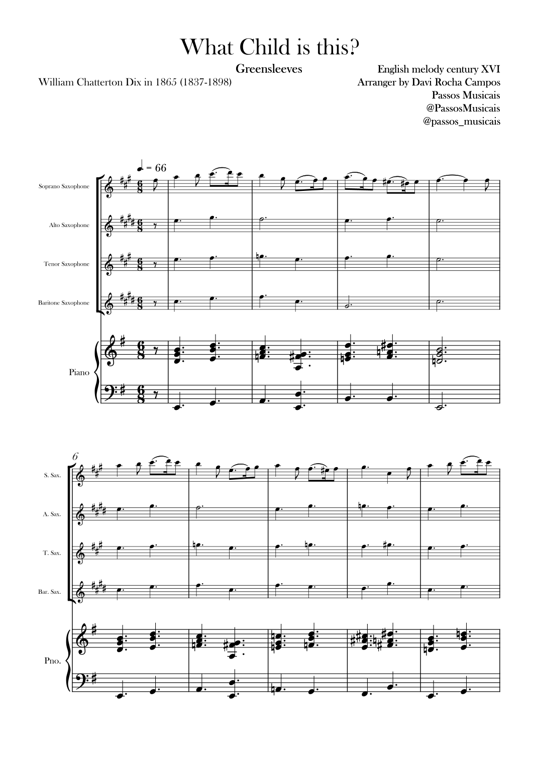 What Child is this? (Greensleeves) (arr. Davi Rocha Campos) by Davi ...