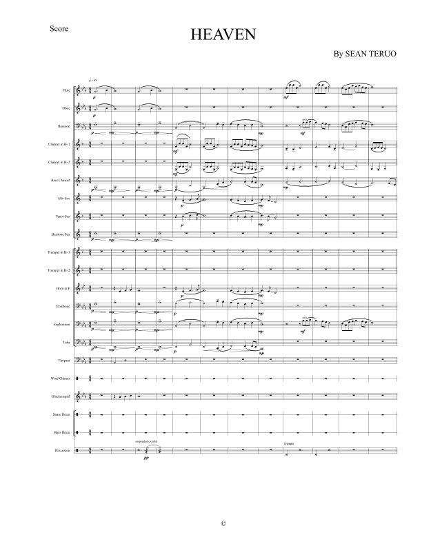 HEAVEN Noten | Sean Teruo | Blasorchester