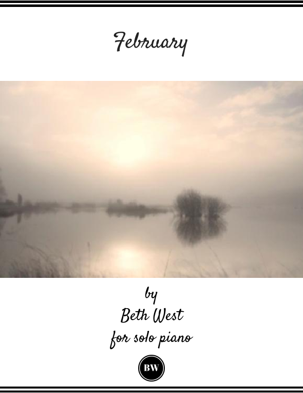 February Sheet Music | Beth West | Piano Solo