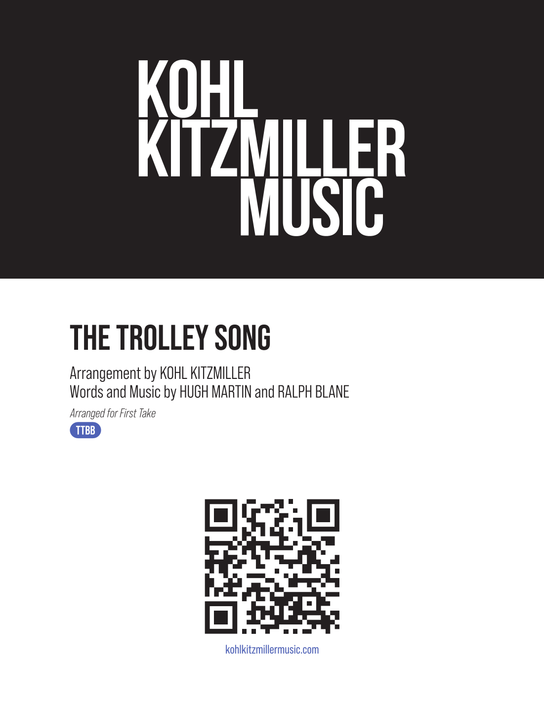 The Trolley Song (arr. Kohl Kitzmiller) by Judy Garland Sheet Music for ...