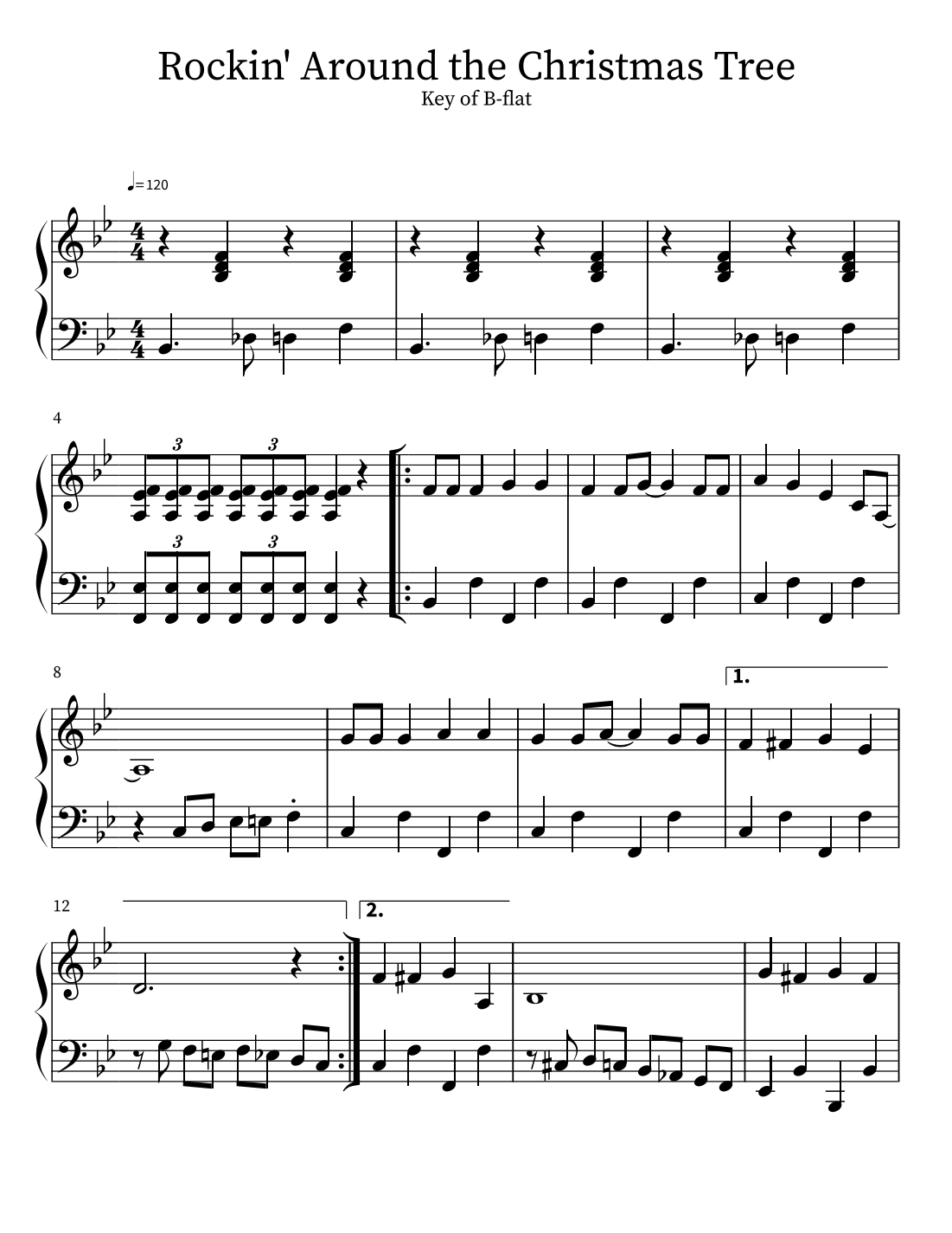 Rockin' Around The Christmas Tree (arr. Rebecca Stan) by Brenda Lee ...