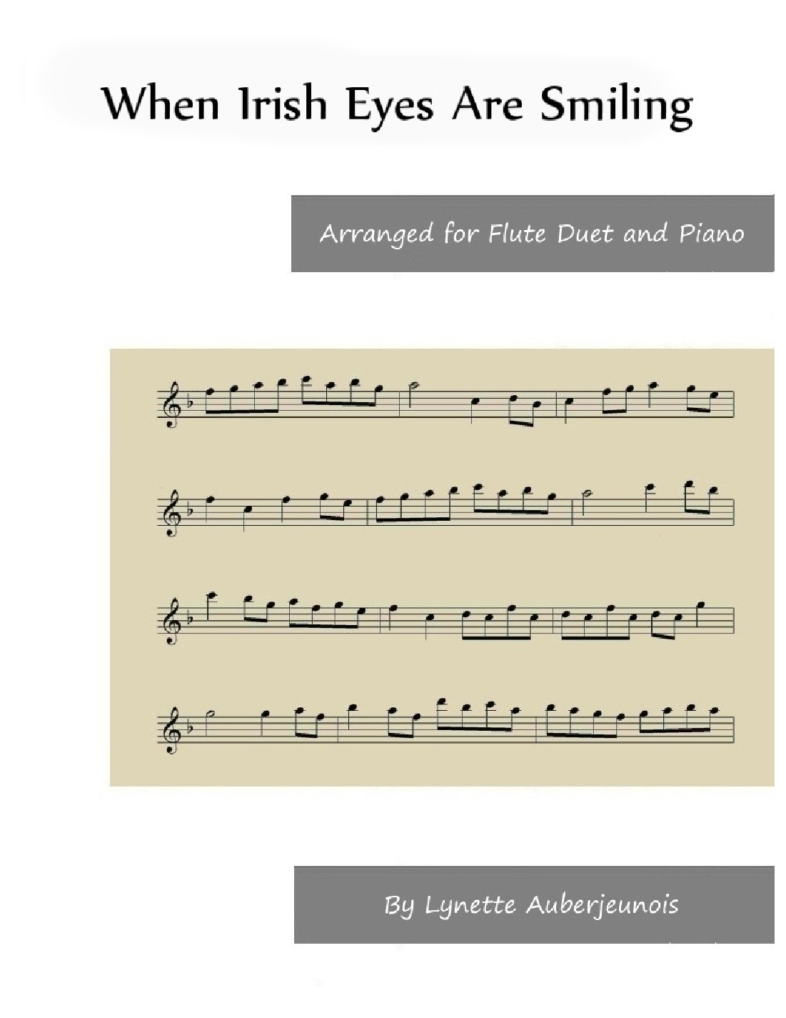 When Irish Eyes Are Smiling - Flute Duet and Piano (arr. Lynette ...