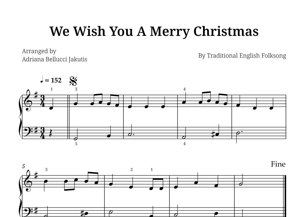 We Wish You A Merry Christmas (arr. Adriana Bellucci Jakutis) von John ...