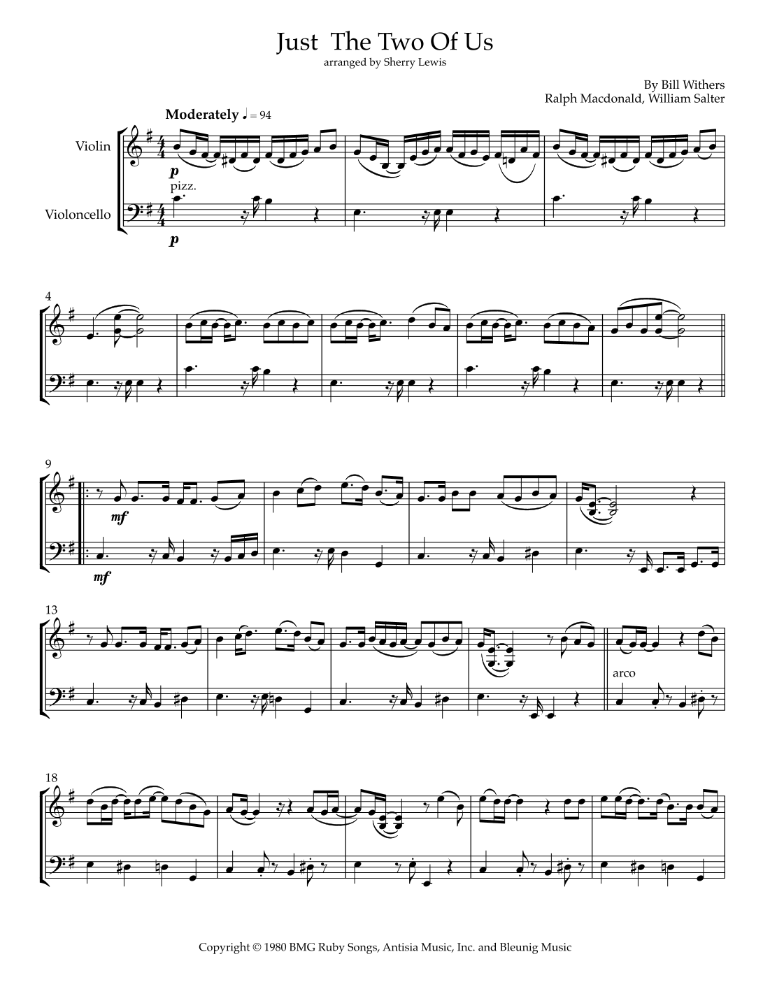 Just The Two Of Us (arr. Sherry Lewis by Grover Washington Jr. With ...