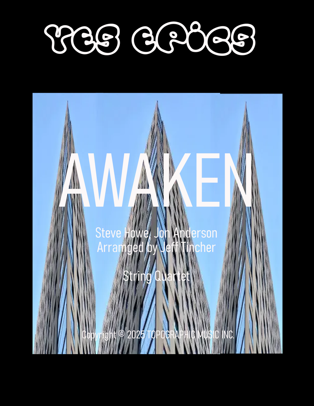 Awaken (arr. Jeff Tincher) by Steve Howe Sheet Music for String Quartet ...