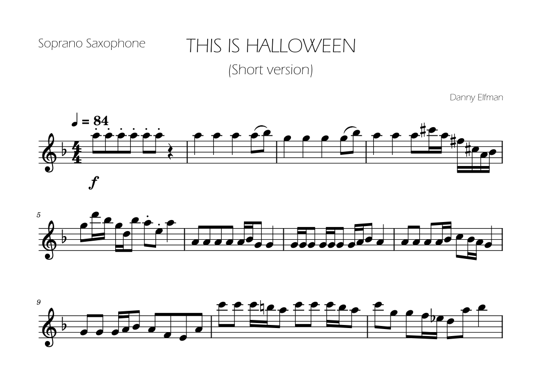 This Is Halloween (arr. Ygor Nunes Silva) par Danny Elfman Partitions ...