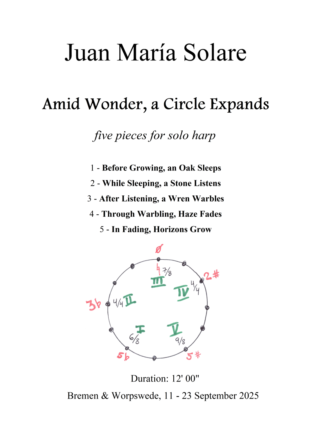 Amid Wonder, a Circle Expands [5 pieces for Harp] by Harp Lane Sheet ...