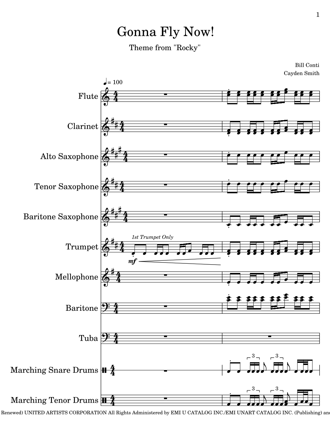 Gonna Fly Now (arr. Cayden Smith) by Bill Conti Sheet Music for ...