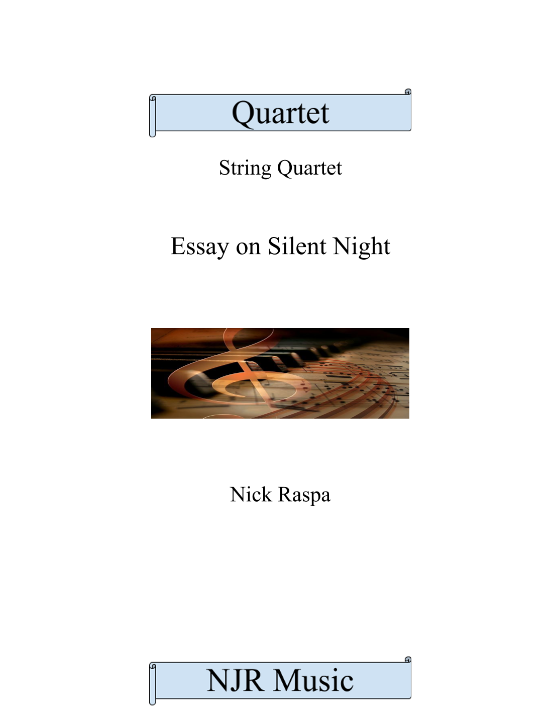 Essay on Silent Night - String Quartet full set by Nick Raspa Sheet ...
