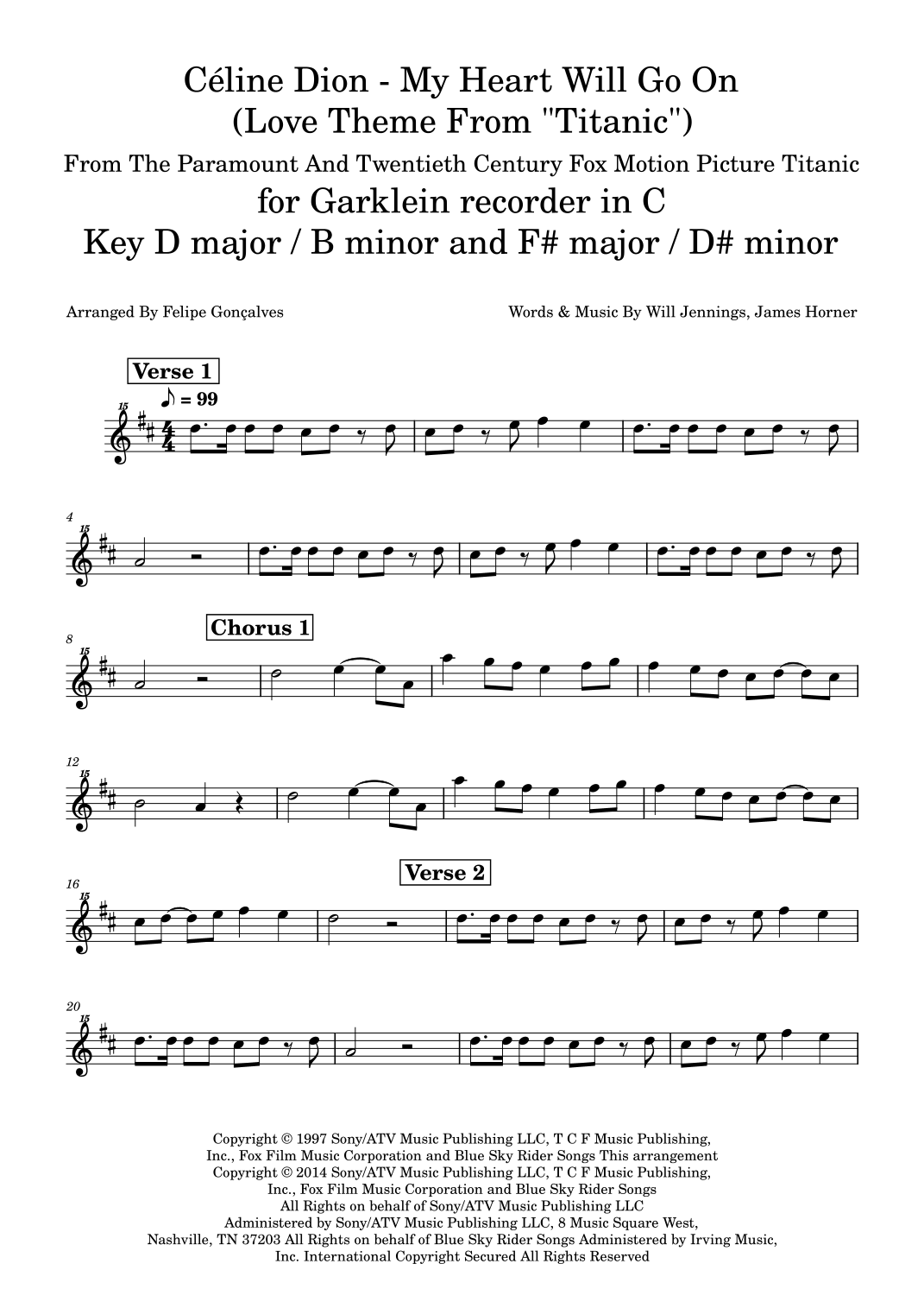My Heart Will Go On (Love Theme From 'titanic') (arr. Felipe Gonçalves ...