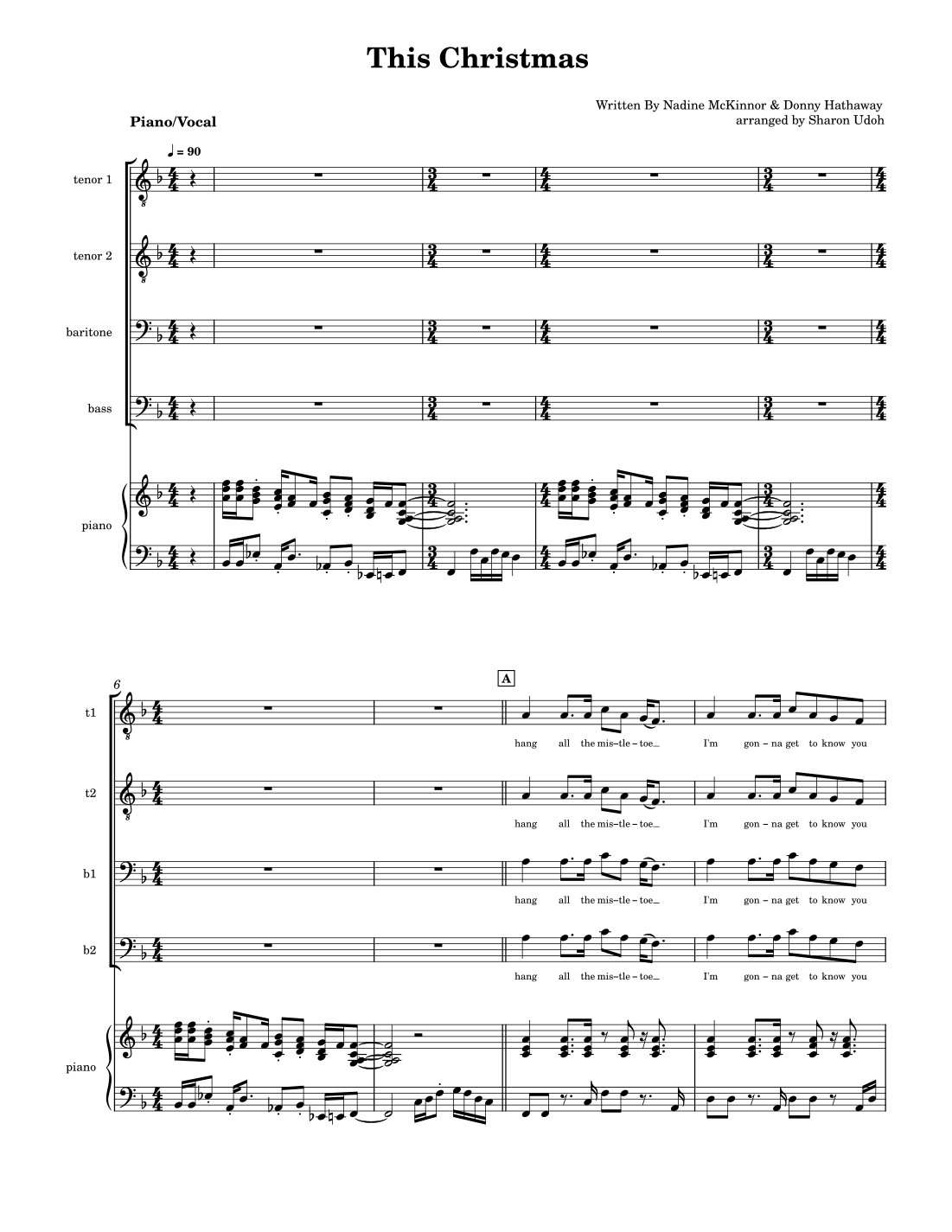 This Christmas (arr. Sharon Udoh) by Donny Hathaway Sheet Music for ...