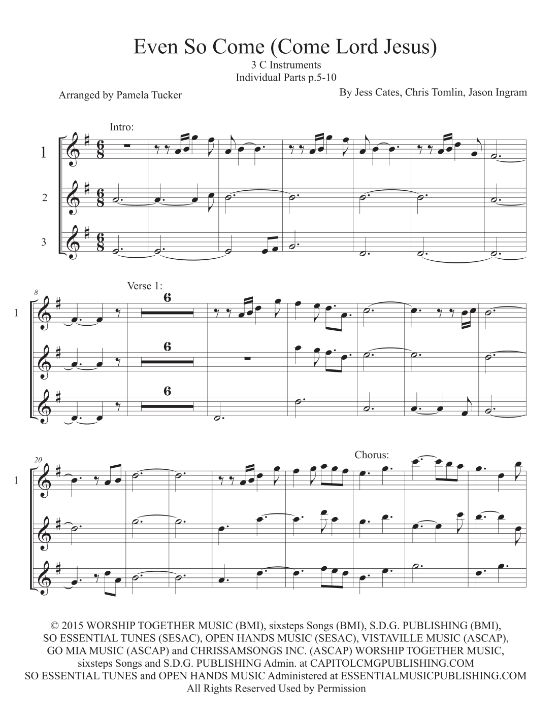 Even So Come (Come Lord Jesus) (arr. Pamela Tucker) by Kristian ...