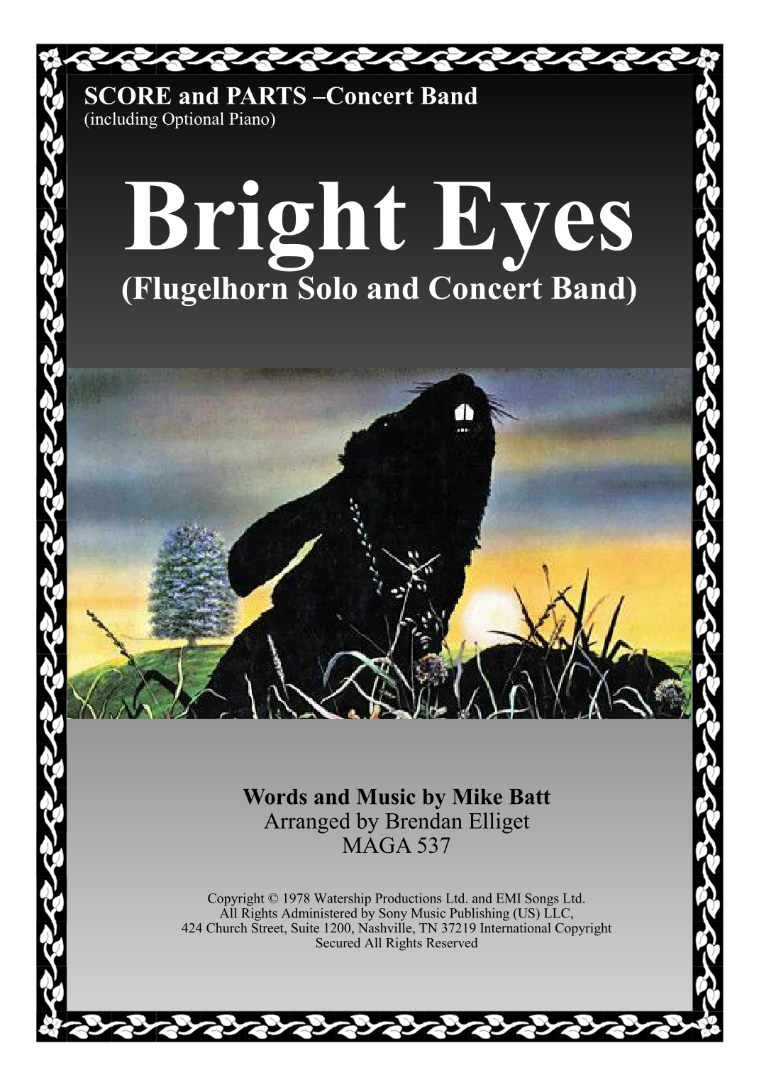 Bright Eyes (arr. Brendan James Elliget MAGA 537) by Mike Batt Sheet ...