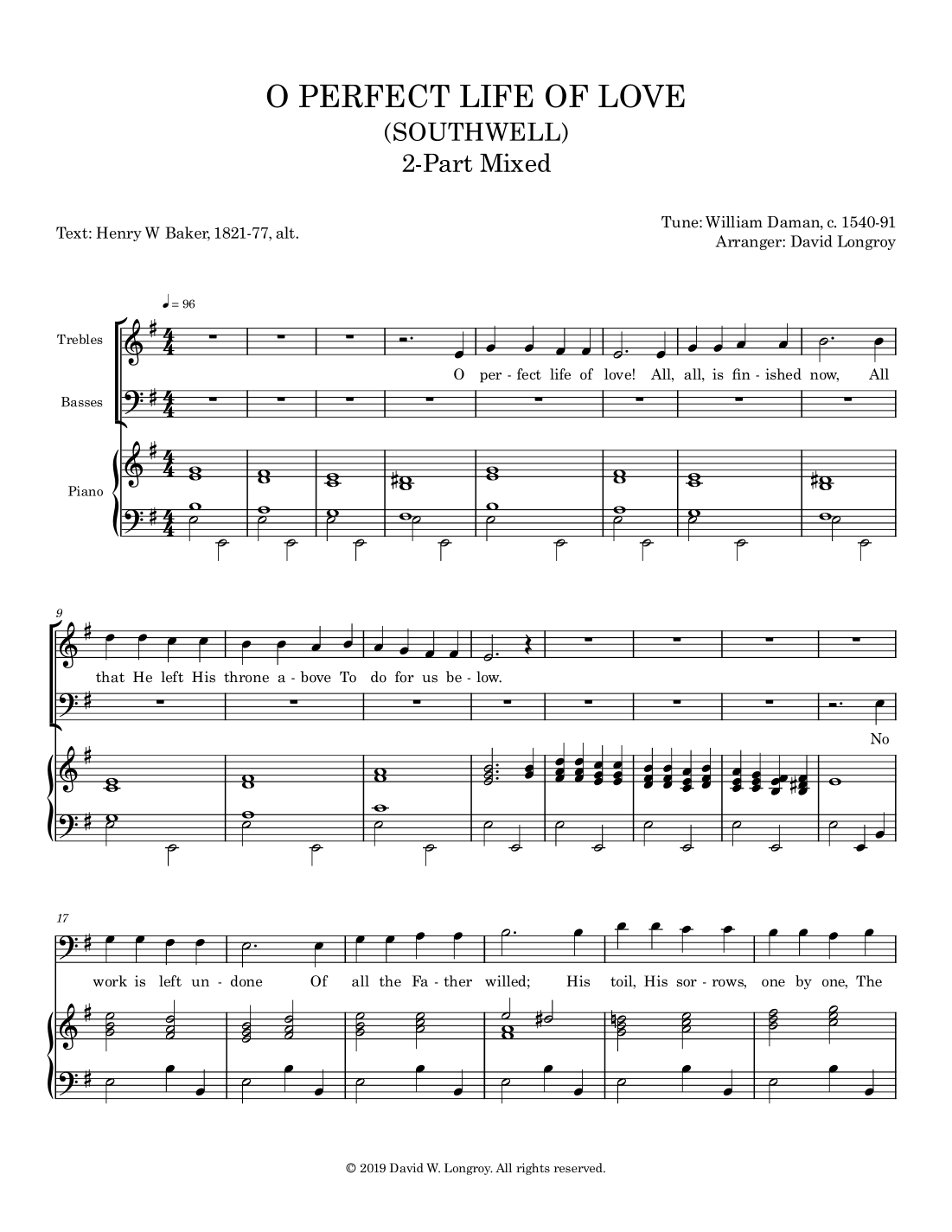 O Perfect Life of Love (Southwell) (arr. David Longroy) by Text: Henry ...