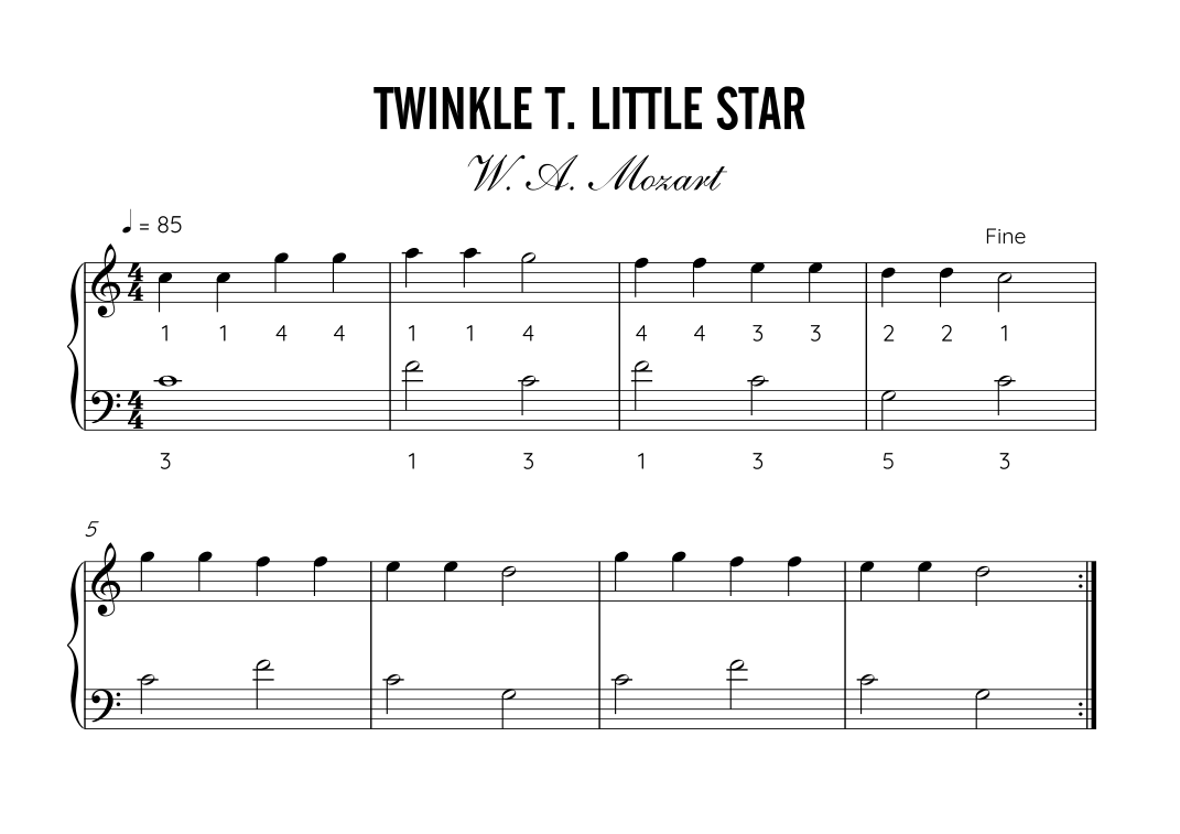 Twinkle Twinkle Little Star (arr. unimusica by Wolfgang Amadeus Mozart ...