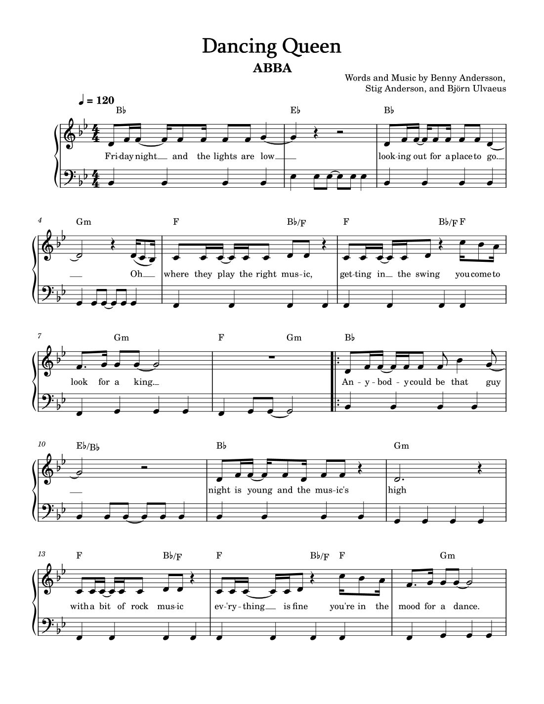 Dancing Queen (arr. Warren K.) by Benny Andersson, Stig Anderson, and ...